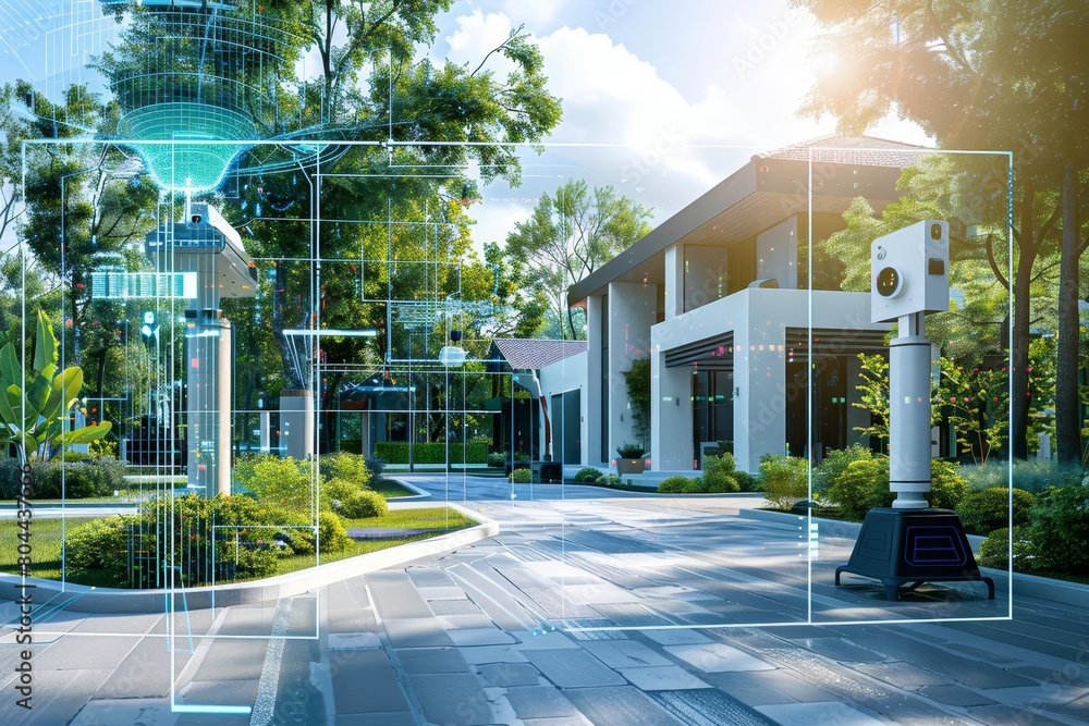 Groundbased radar system installed in a residential community for ...