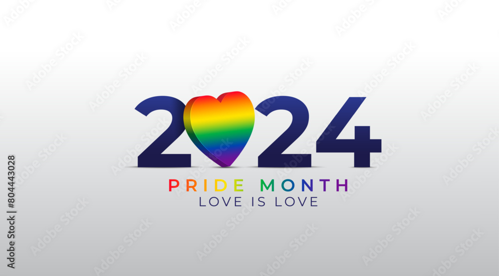 LGBT Pride Month in June 2024. LGBT heart rainbow pride month wallpaper ...
