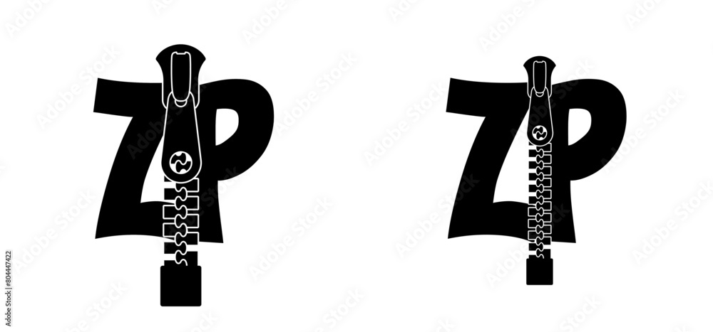 slogan zip file logo. Compression documents. Computer document icon ...