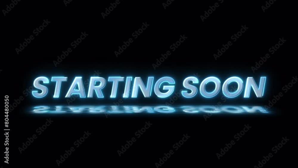 Stockvideon Stream starting soon neon text animation suitable for video ...