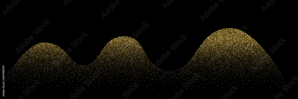 Wave grain stipple golden pattern background. Gold noise dotwork ...