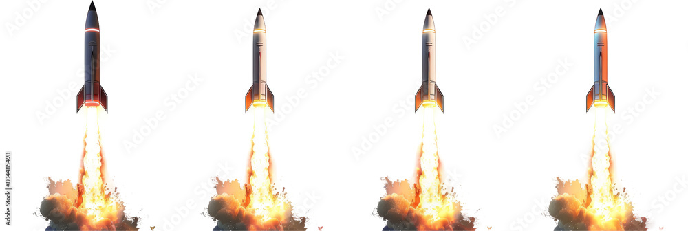 Missile launch animations for action-packed video game sequences Stock ...