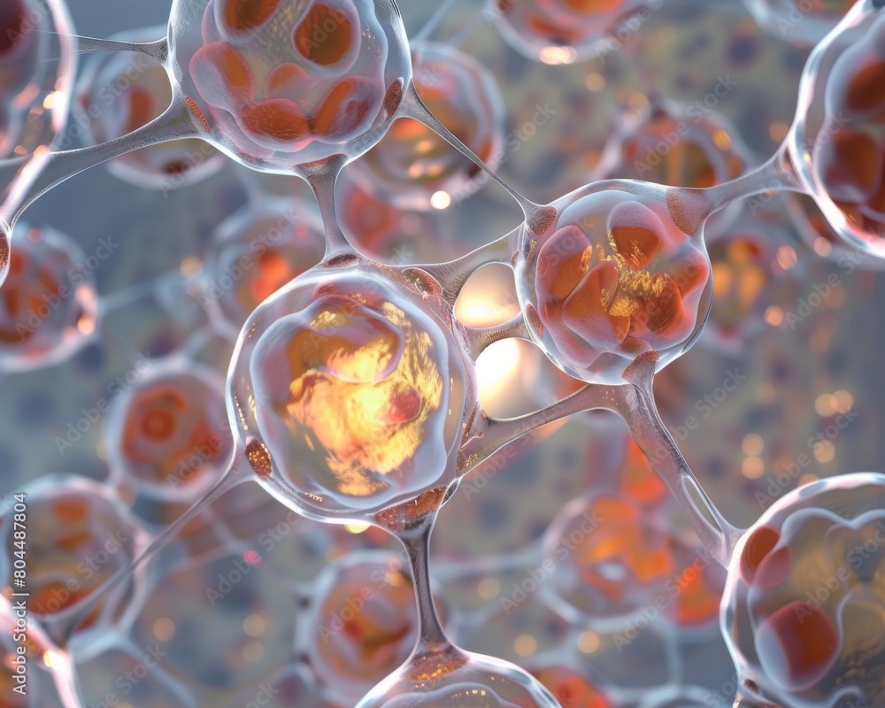 Visualize the process of cellular division in a unique way, super ...