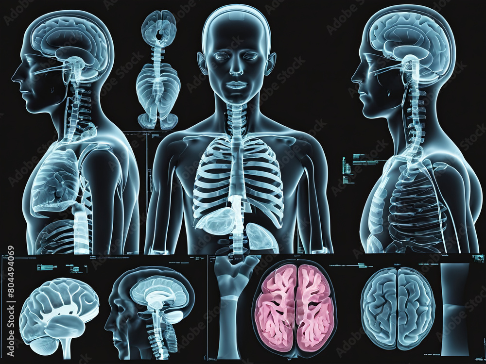 Digital X Ray Human Body, Organs and Brain Scan with Pictures ...