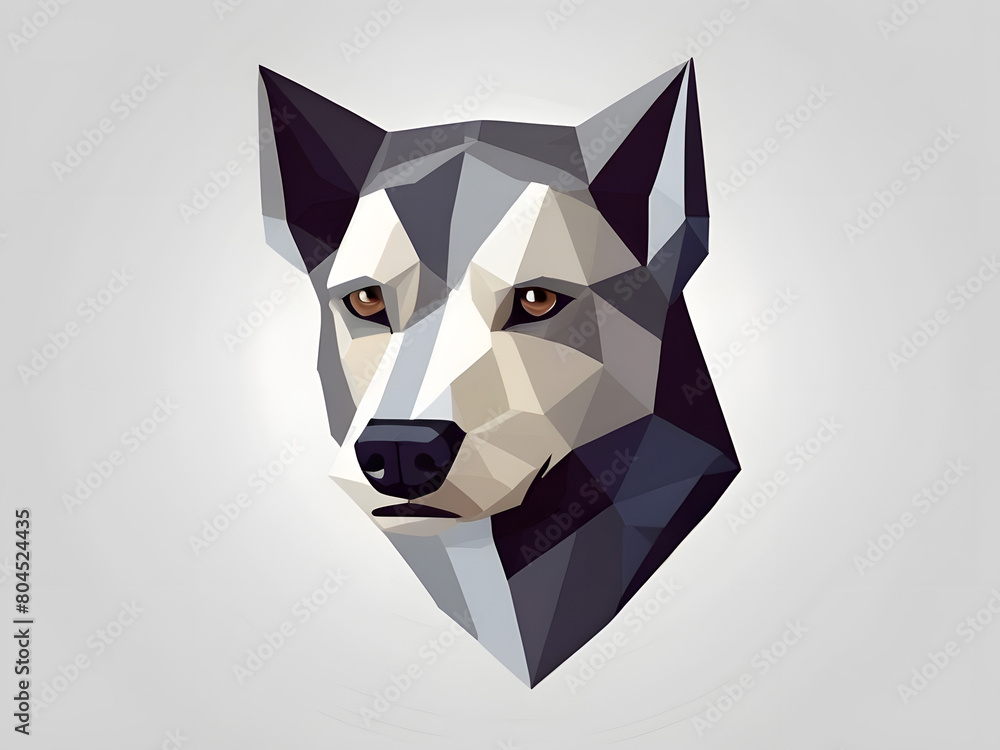 Simple dog Head line Art Vector Illustration , dog head, 3d logo ...