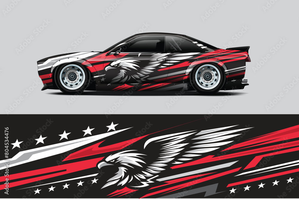 car wrap decal vinyl sticker designs concept. auto design geometric ...