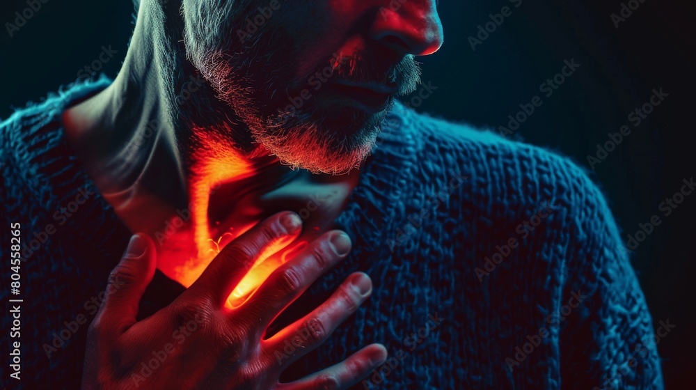 Man chest pain, Human heart disease, coronary artery disease, Leaky ...