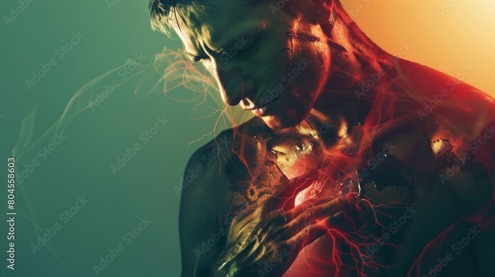 Man chest pain, Human heart disease, coronary artery disease, Leaky ...