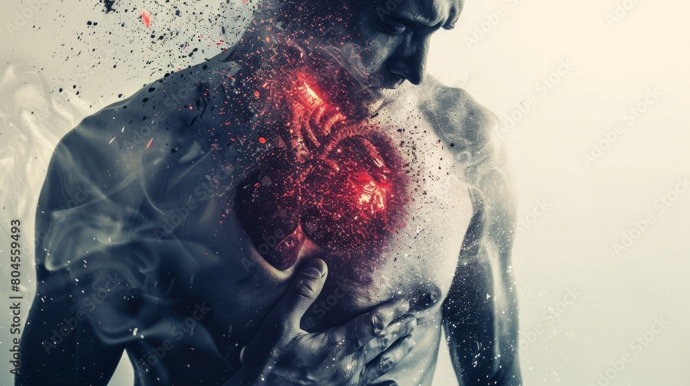 Man chest pain, Human heart disease, coronary artery disease, Leaky ...