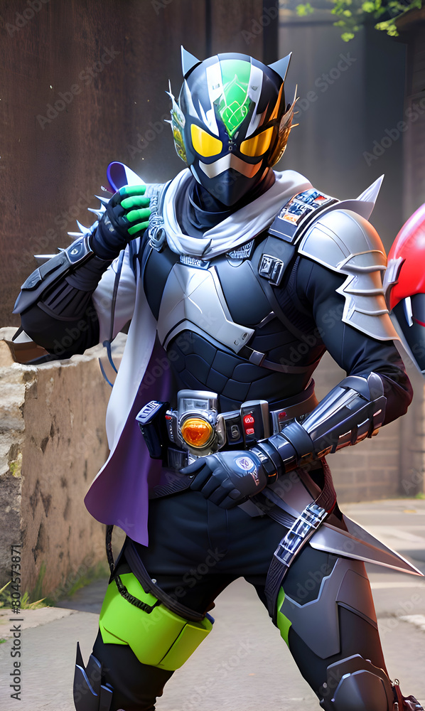 "Armor Rider Panzer" is a ninja rider who focuses on heavy attacks and ...