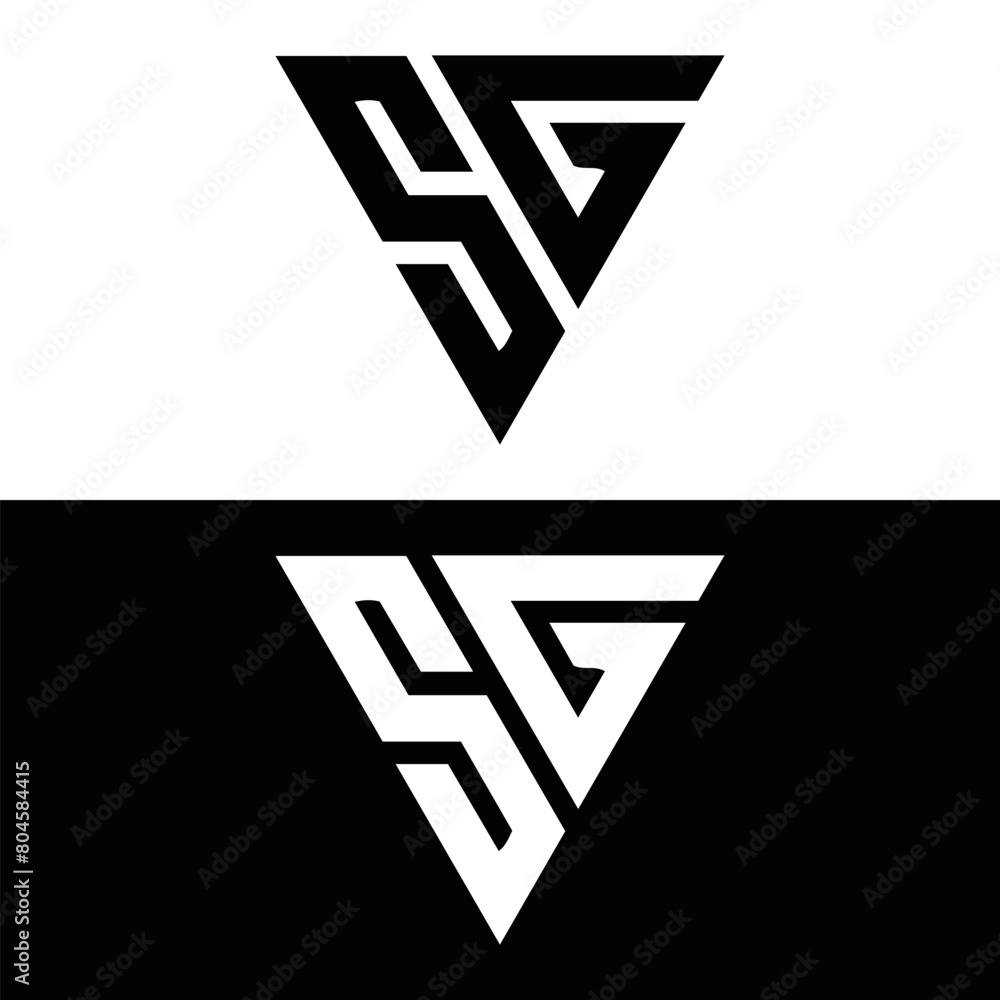 SG logo. S G design. White SG letter. SG, S G letter logo design ...