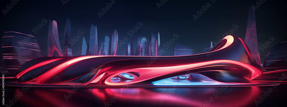 This building, notable for its amorphous architectural style, stands ...