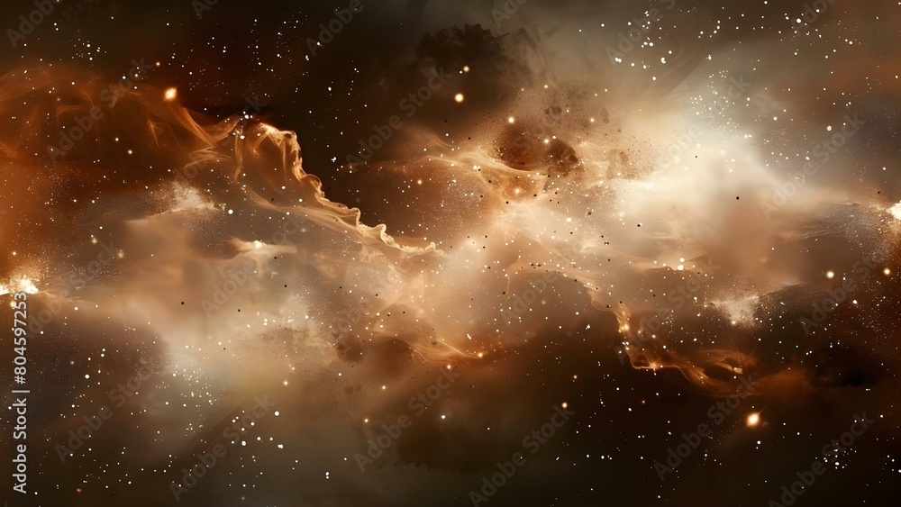 Vintage Grunge Film Overlay with Abstract Space Effect and Particle ...