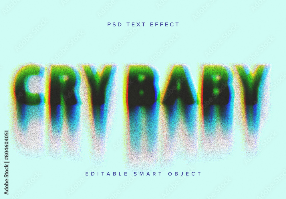 Grainy Dissolving Text Effect Mockup Stock Template | Adobe Stock