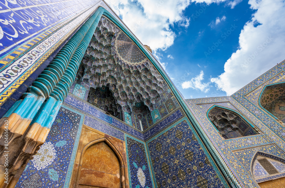 Stunning Persian-Islamic architecture with minarets and intricate tiles ...