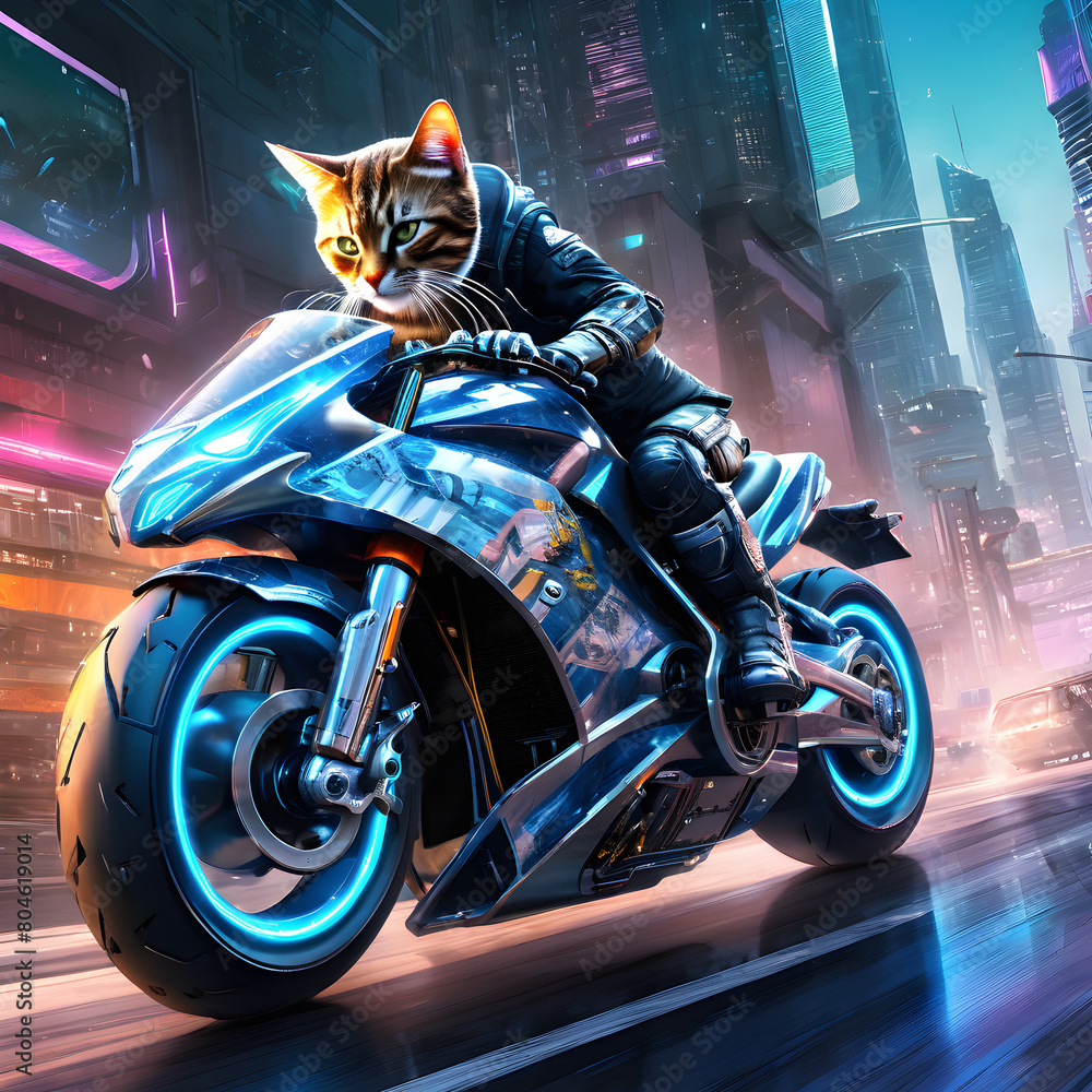 In the futuristic world of cyber racing, anthropomorphic catgirls are a ...