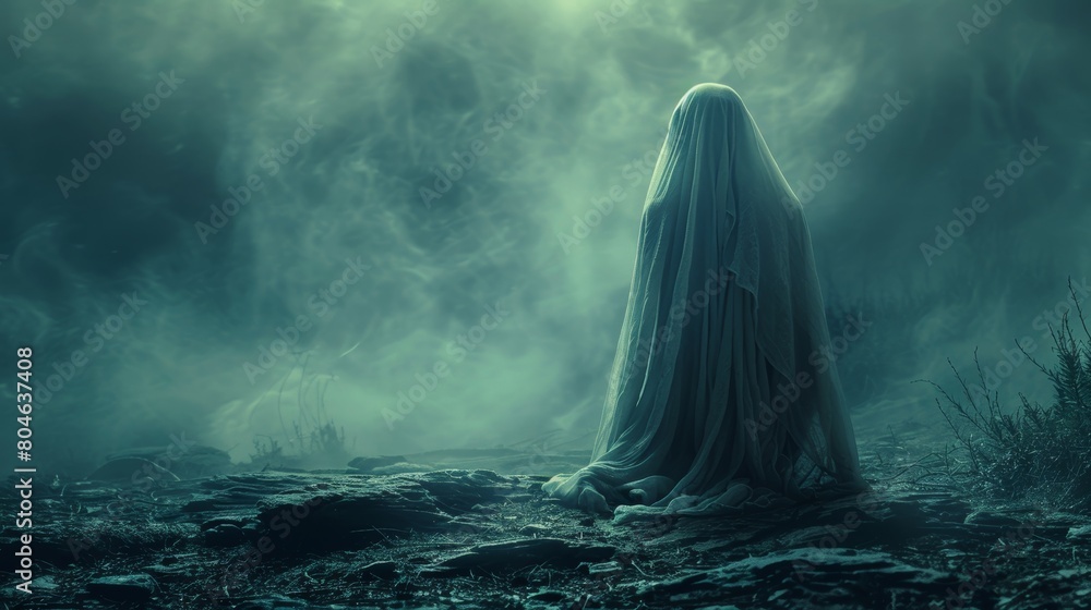 Haunting Ghostly Presences from the Afterlife Generative AI Stock ...
