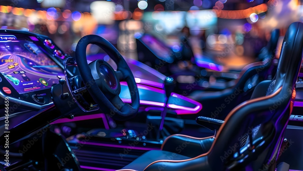 Immersive Arcade Car Games with Racing Simulator Experience. Concept ...