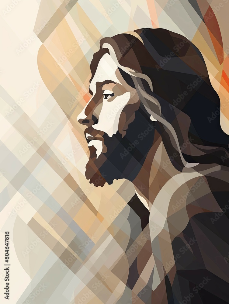 This abstract linework silhouette of Jesus Christ makes a powerful and ...