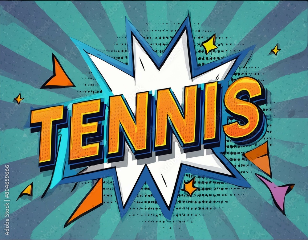 lettering Tennis, sport, tennis, ball, game, illustration, lettering ...