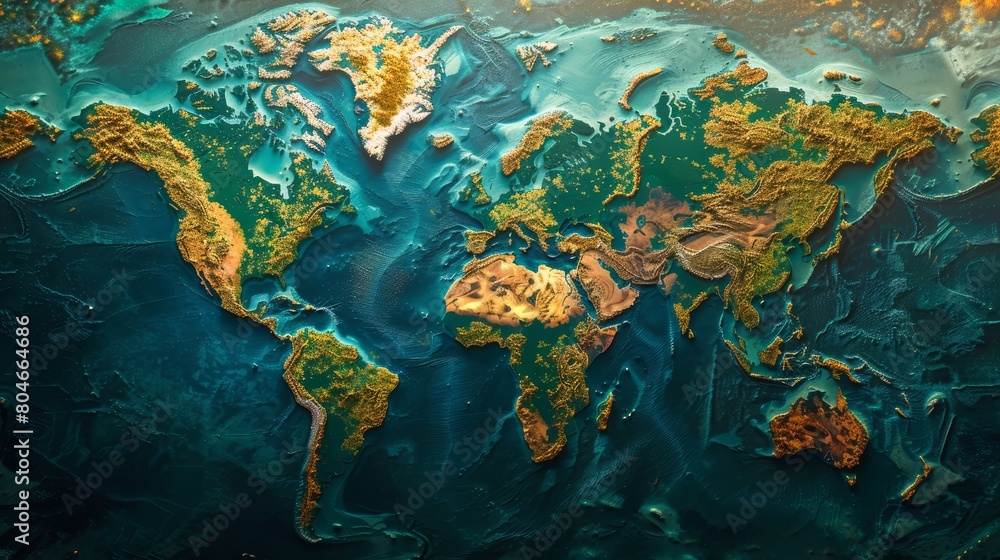 Global Carbon Footprint Map, A world map highlighting regions with the ...