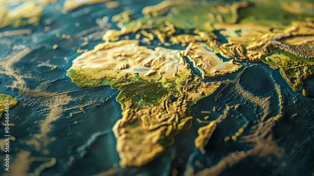 Global Carbon Footprint Map, A world map highlighting regions with the ...