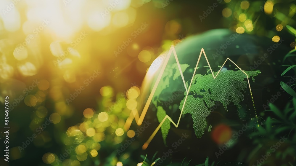 Line Graph Tracking Carbon Footprint Reduction, Showcasing the impact ...
