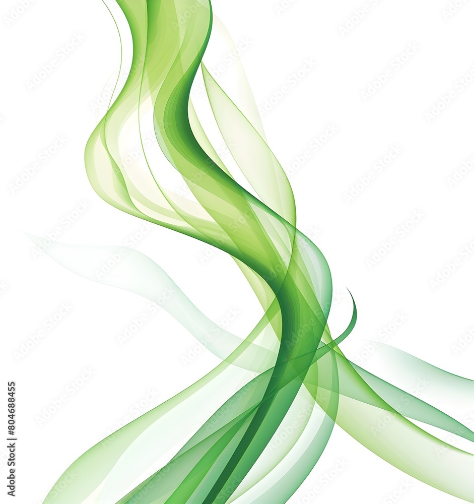 Abstract green wavy line vector background design element for your ...