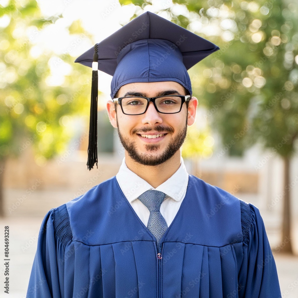Arabic Male Graduate - Celebrating Graduation from College or ...