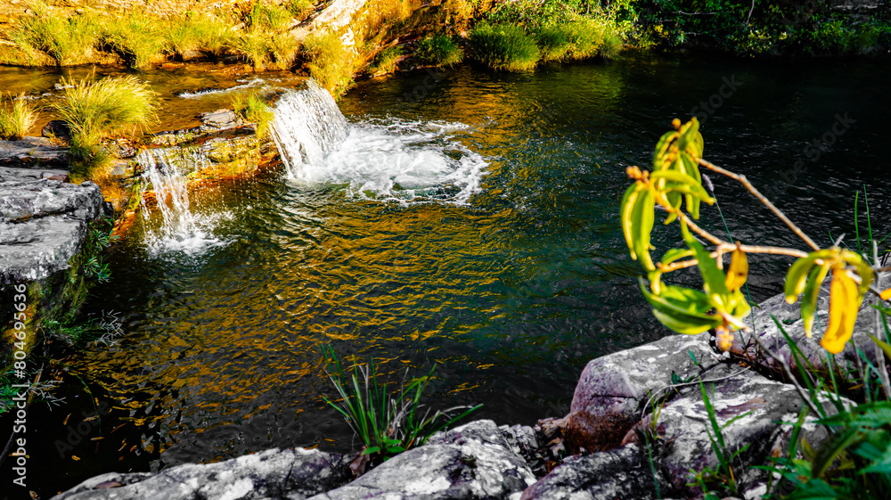 Natureza Cachoeiras Árvores Chapada dos Veadeiros Goiás Brasil Paisagem ...