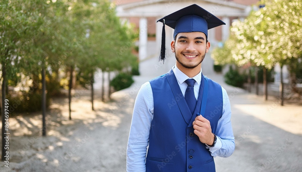 Latin Male Graduate - Celebrating Graduation from College or University ...