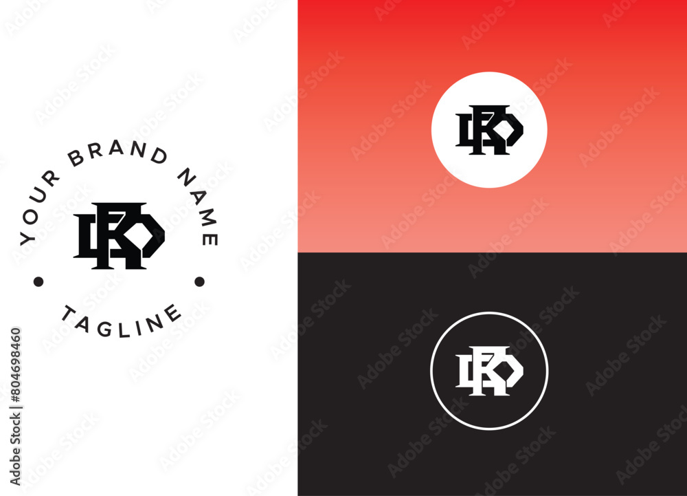 DR symbol, monogram, letterform logo, RD monogram. RD symbol, DR ...