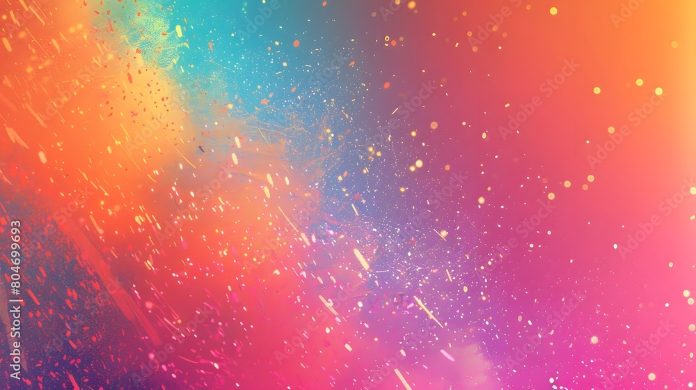 Bright gradient background with colorful grains. It represents a mix of ...
