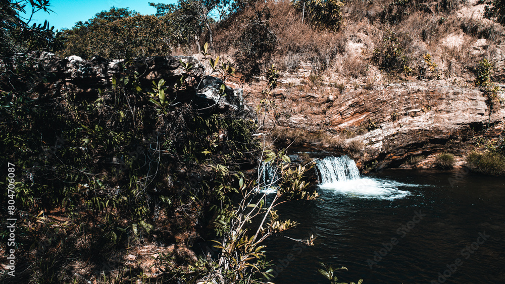 Fotografia do Stock: Natureza Cachoeiras Árvores Chapada dos Veadeiros ...