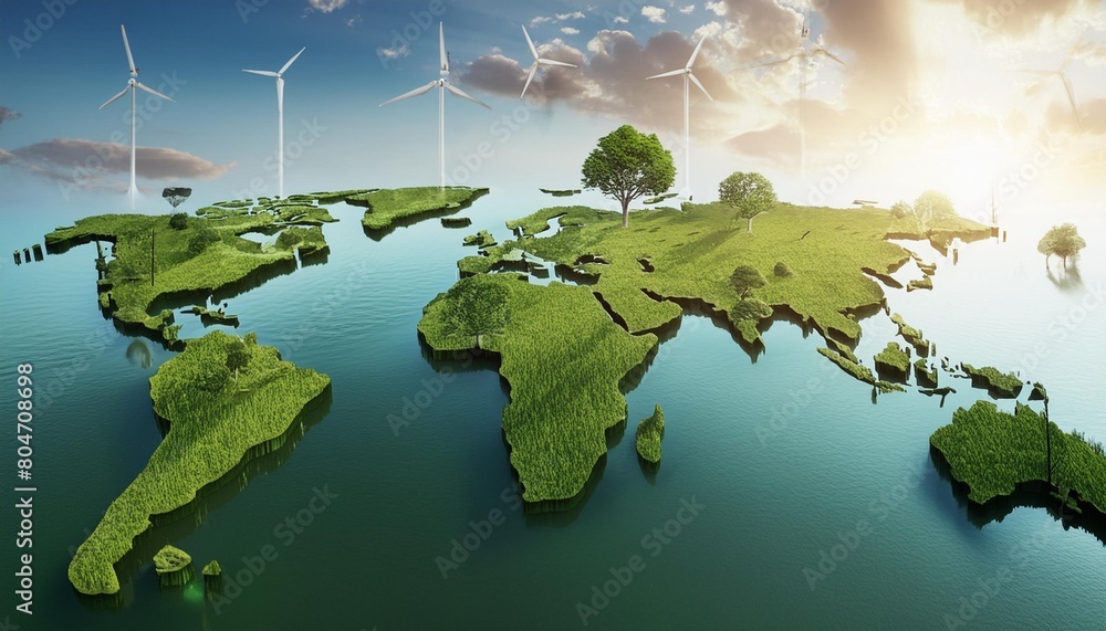 keep the earth clean and green earth day concept 3d eco friendly design ...