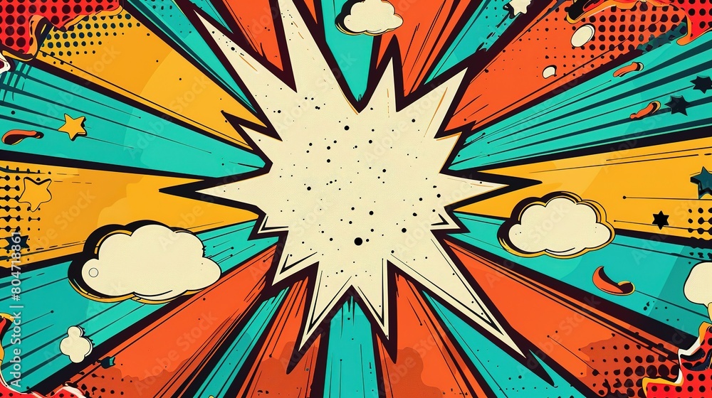 Comic pop art background. Pop art comics book cartoon magazine cover ...