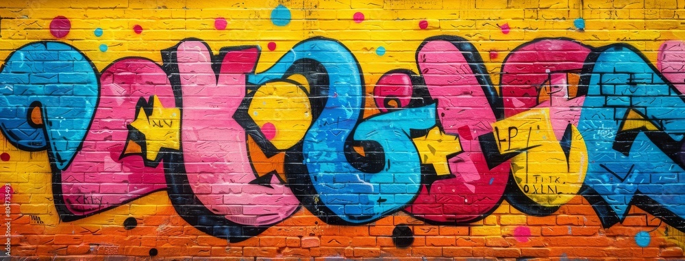 Vibrant colors come alive in this street art mural, expressing the ...