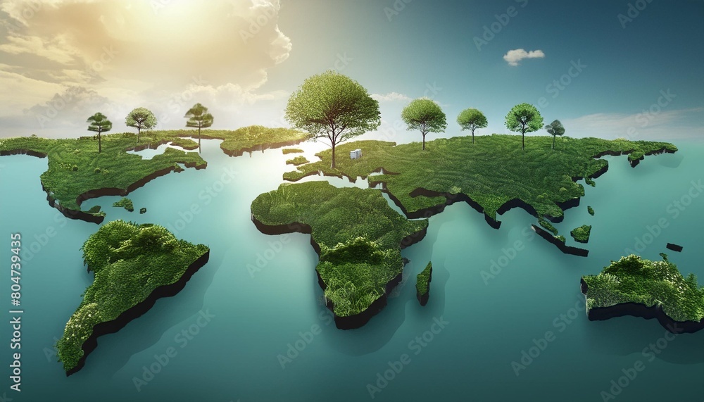 Foto de keep the earth clean and green earth day concept 3d eco ...