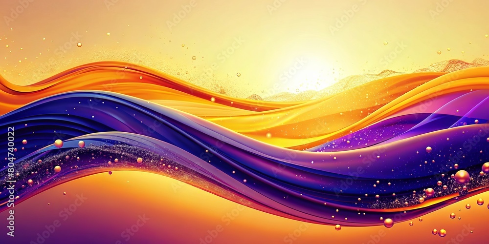 Golden hour inspired wavy landscape suitable for dynamic desktop ...