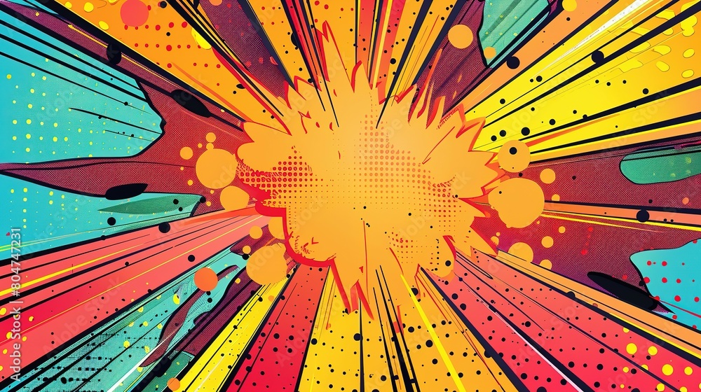 Comic pop art background. Pop art comics book cartoon magazine cover ...