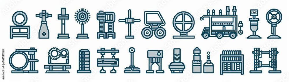 Simple Set of Engineering Related Vector Line Icons 10Contains such ...
