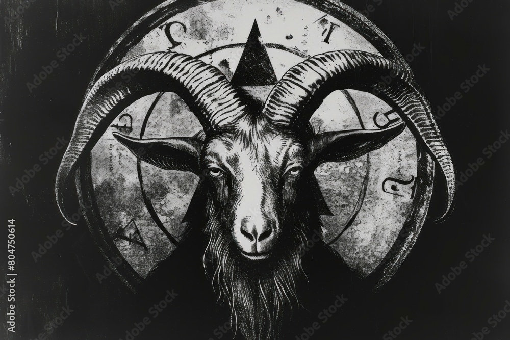 Ancient Baphomet devil. Art science skull. Generate Ai Stock ...