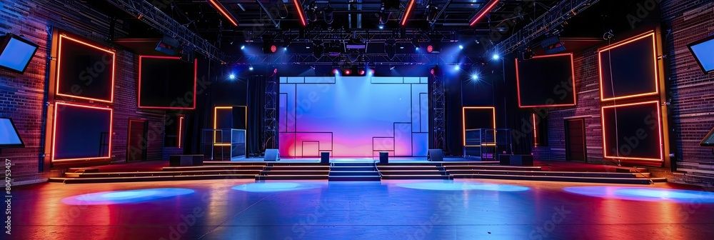 High Tech Theatre Production Studio, featuring automated stage setups ...