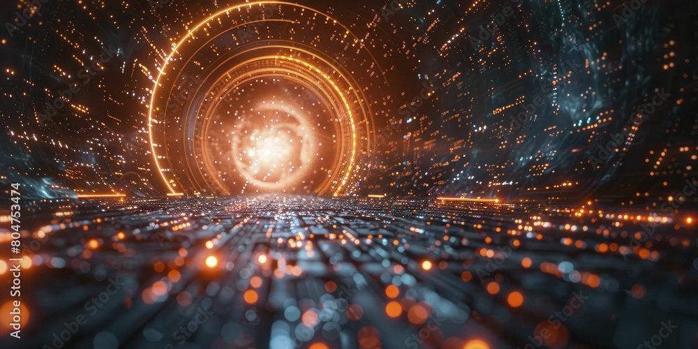 Quantum Computing Diagram in Sci Fi Style, visualizing supercomputing ...