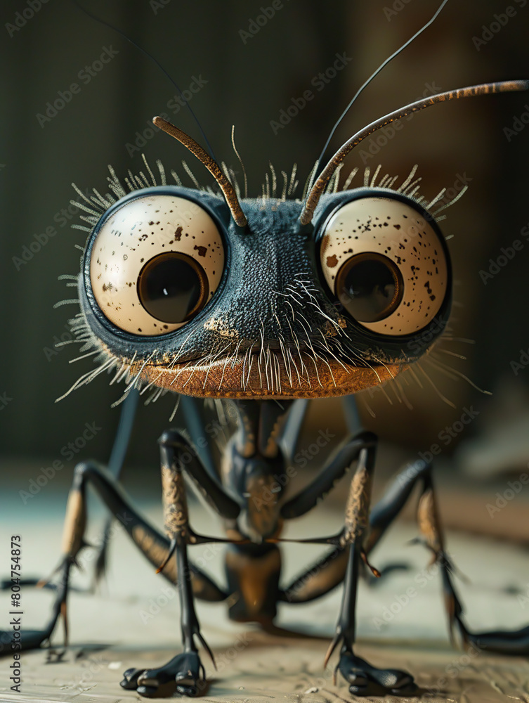 ant, 3D illustration, digital art, realistic, lifelike, detailed ...