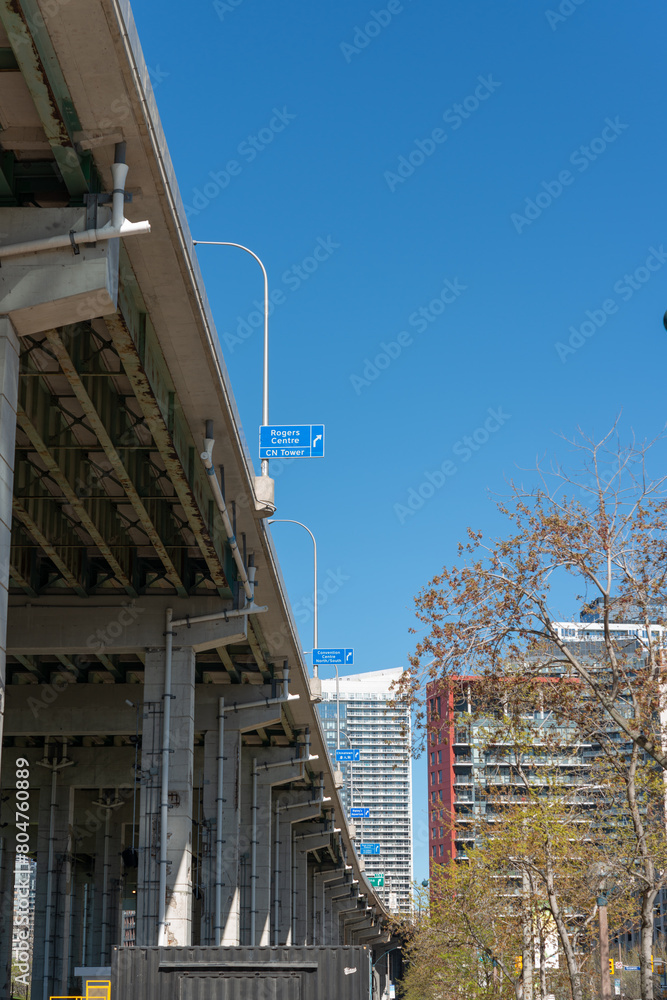 standing somewhat near the elevated Gardiner Expressway with shallow ...