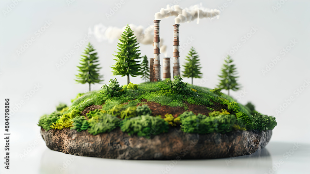 3D Cartoon Style Carbon Footprint Assessment Icon for Measuring ...