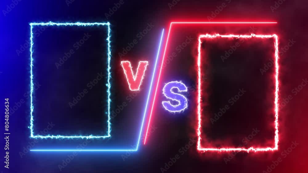 vs versus bars neon animated versus vs bars neon blue and red ...