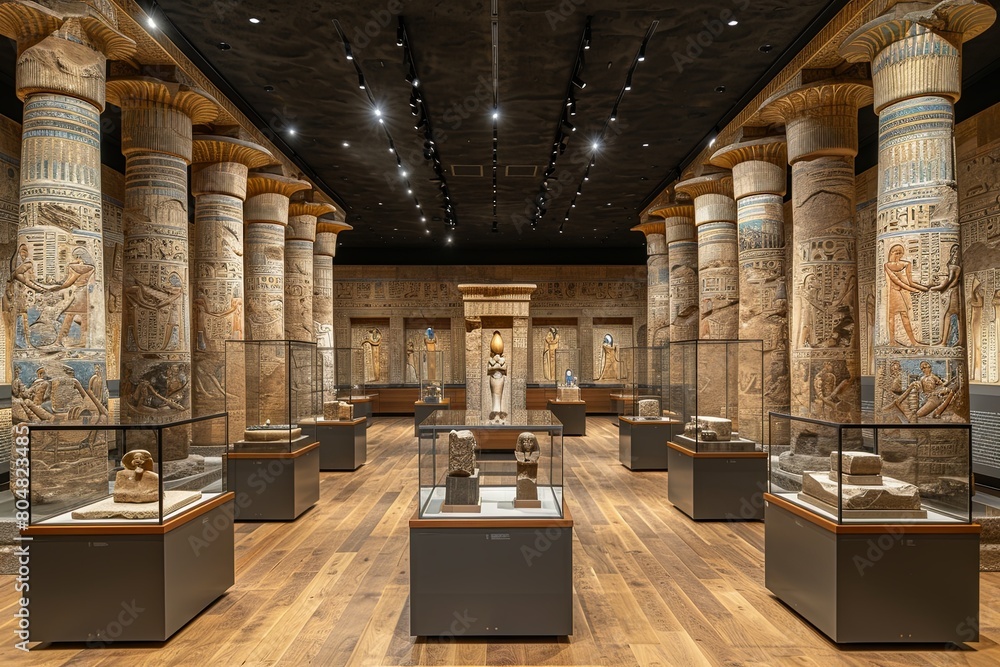 Ancient Ruin Revival: Majestic Museum Architecture with Towering ...