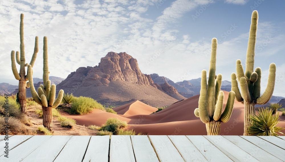 meticulously crafted miniature diorama portraying a serene desert scene ...